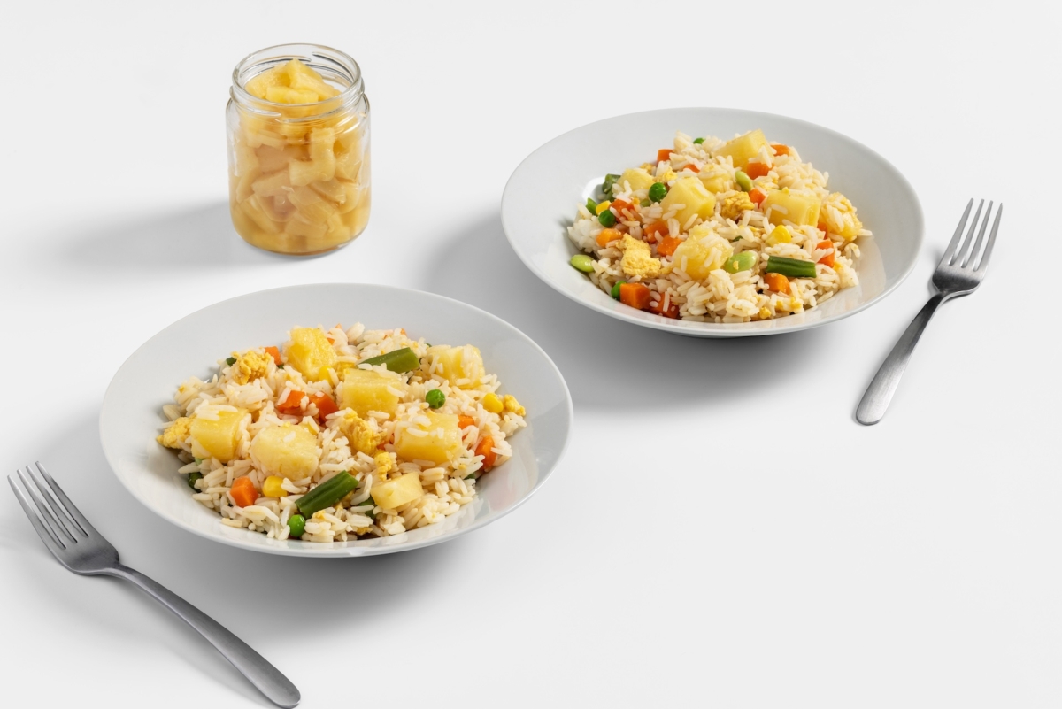 Microwave Pineapple Fried Rice - Healthy Pantry